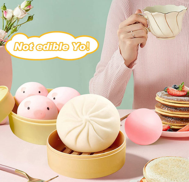 Steamed Stuffed Bun Squeezing Dumpling Stress Ball Fidget Toy